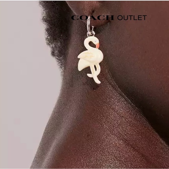 Coach | Jewelry | Coach Flamingo Huggie Earrings | Poshmark